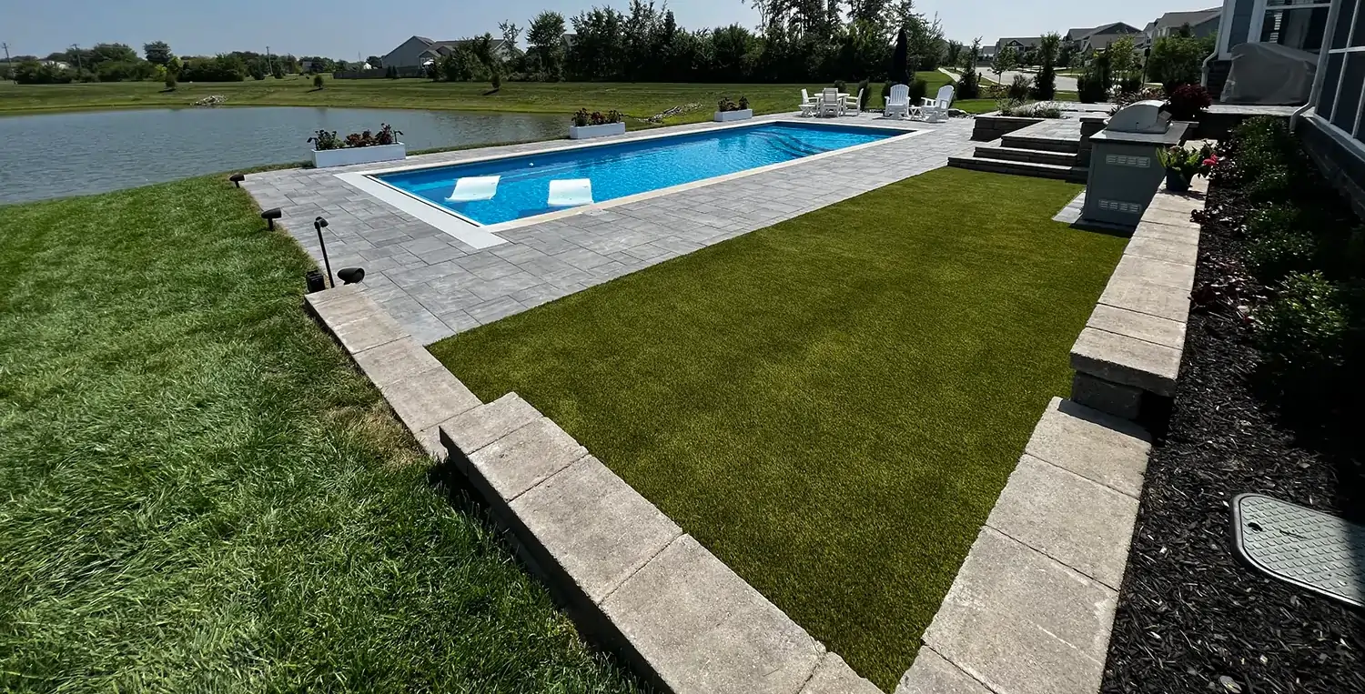 Artificial Grass for Indiana Pool Decks | Artificial Grass Lawns | SYNLawn